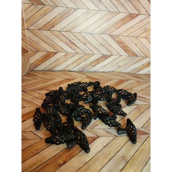 Accents | 31 Piece Lot Of Black Wrought Iron Bird Cage Cabinet Drawer Pulls Knobs 2 | Poshmark